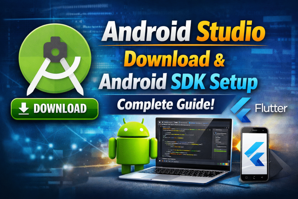 Android Studio Download and Android SDK Setup steps for Flutter Development